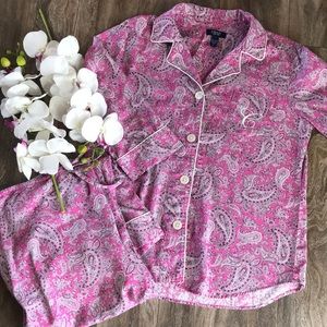 Chaps | Intimates & Sleepwear | Chaps Pink Paisley Pajama Set | Poshmark
